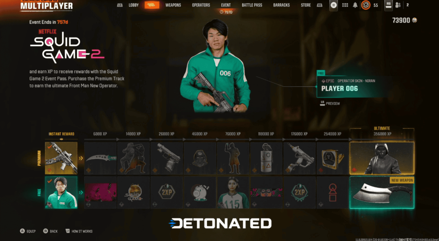 ALL Black Ops 6 x Squid Game Event Pass & Premium Rewards - Detonated