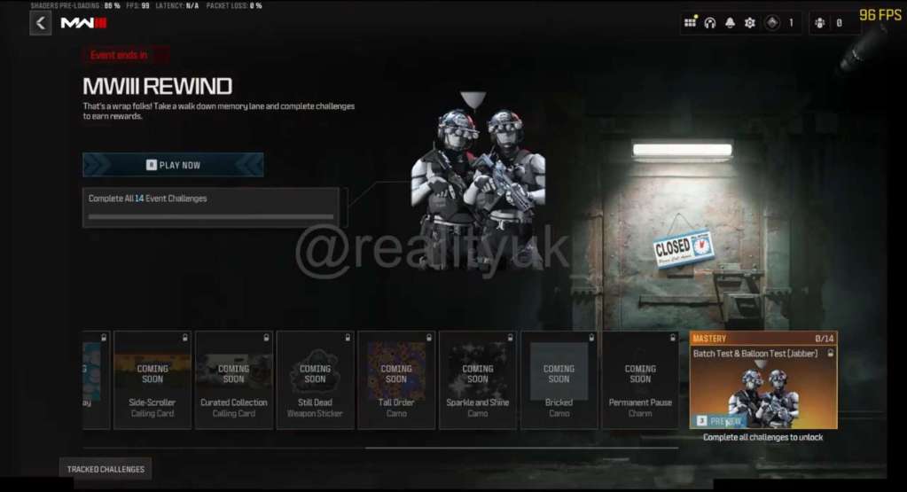 ALL 'MW3 REWIND' EVENT CHALLENGES & REWARDS | MW3 SEASON 6 - Detonated