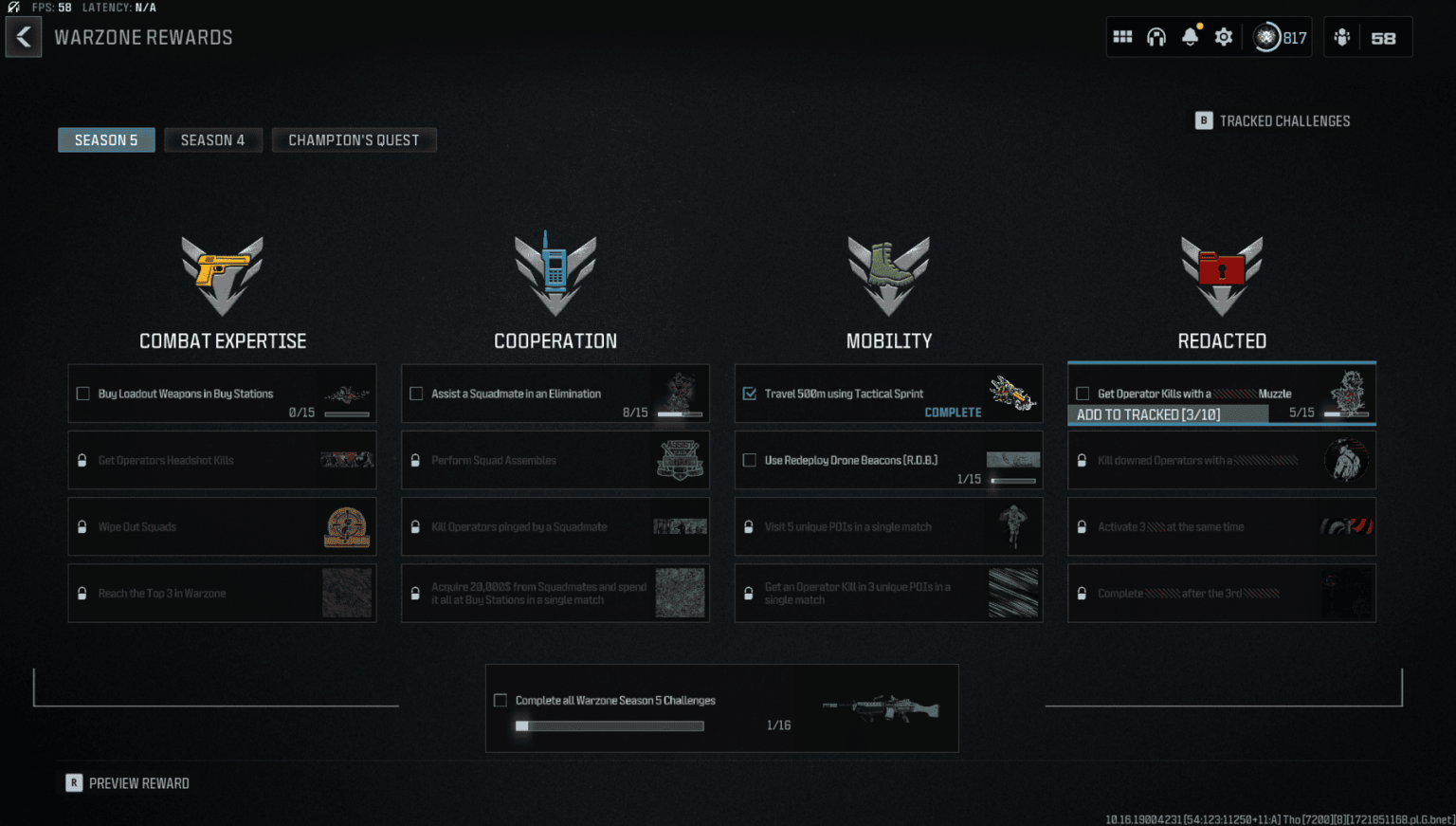 ALL NEW WARZONE SECRET CHALLENGES & CAMO REWARDS | SEASON 5 REDACTED ...