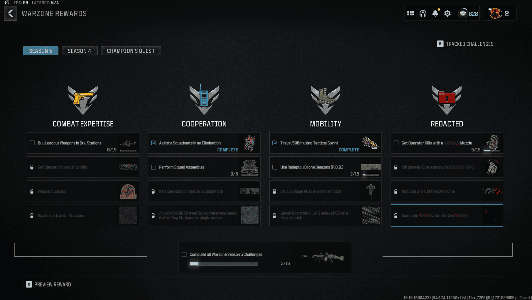 ALL NEW WARZONE SECRET CHALLENGES & CAMO REWARDS | SEASON 5 REDACTED ...