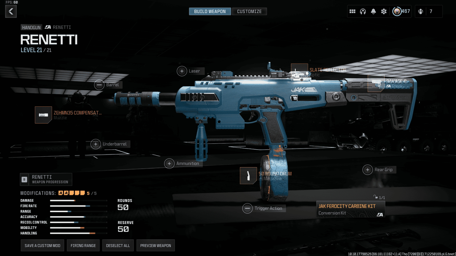 BEST RENETTI LOADOUT WARZONE SEASON 3 | PISTOL META CLASS - Detonated