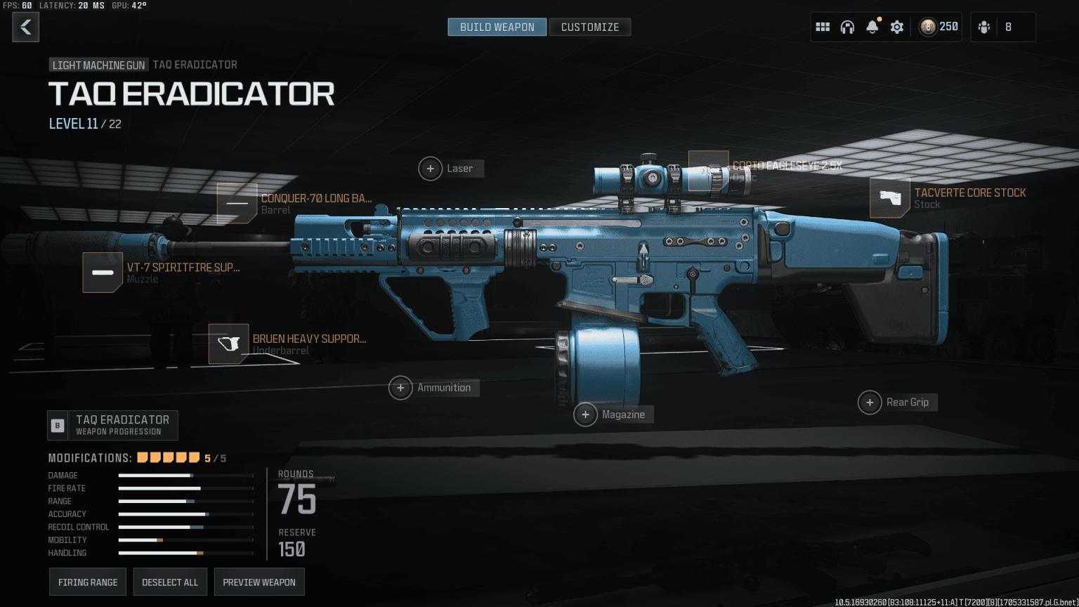 BEST TAQ ERADICATOR LOADOUT WARZONE SEASON 1 RELOADED | LMG LONG RANGE ...