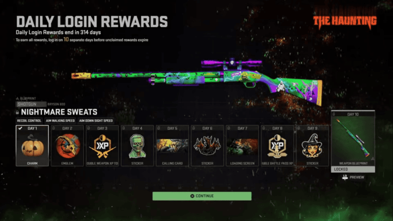 How to Unlock "The Haunting" Daily Login Rewards & FREE Blueprints ...