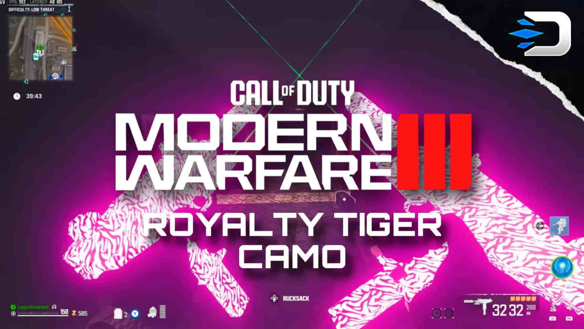 HOW TO UNLOCK THE "ROYALTY TIGER" CAMO | MODERN WARFARE 3 - Detonated