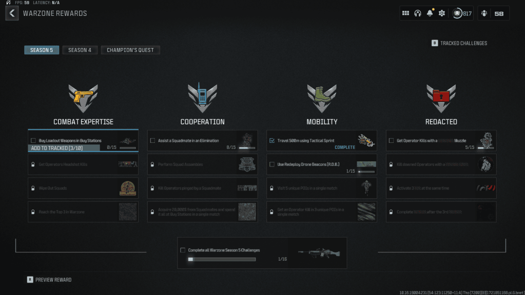 ALL NEW WARZONE SECRET CHALLENGES & CAMO REWARDS | SEASON 5 REDACTED ...