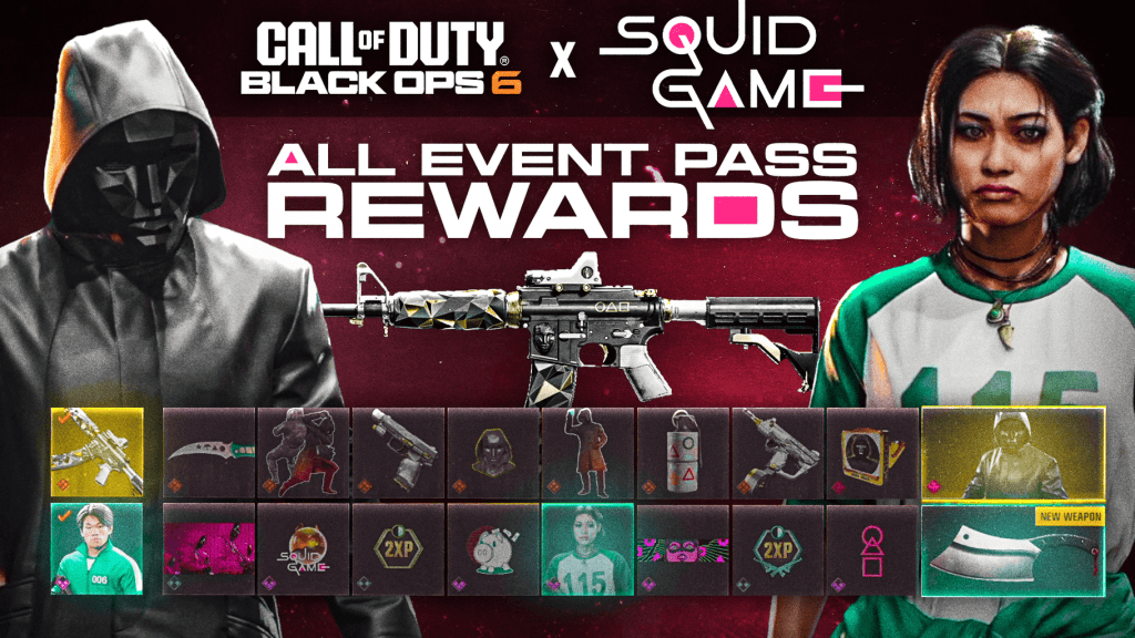 ALL Black Ops 6 x Squid Game Event Pass & Premium Rewards - Detonated
